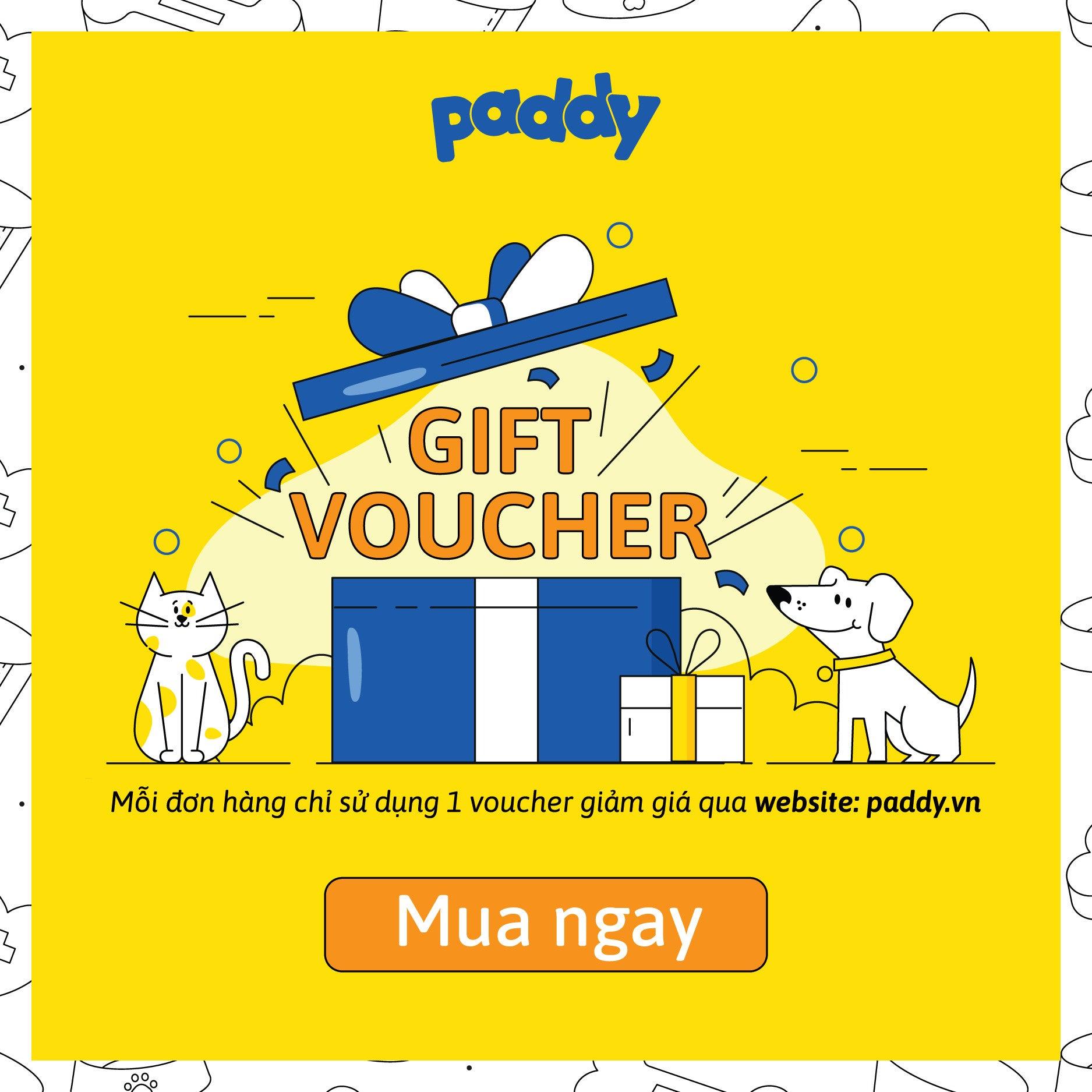 VOUCHER ƯU ĐÃI ĐỘC QUYỀN TRÊN WEBSITE PADDY.VN – Paddy Pet Shop