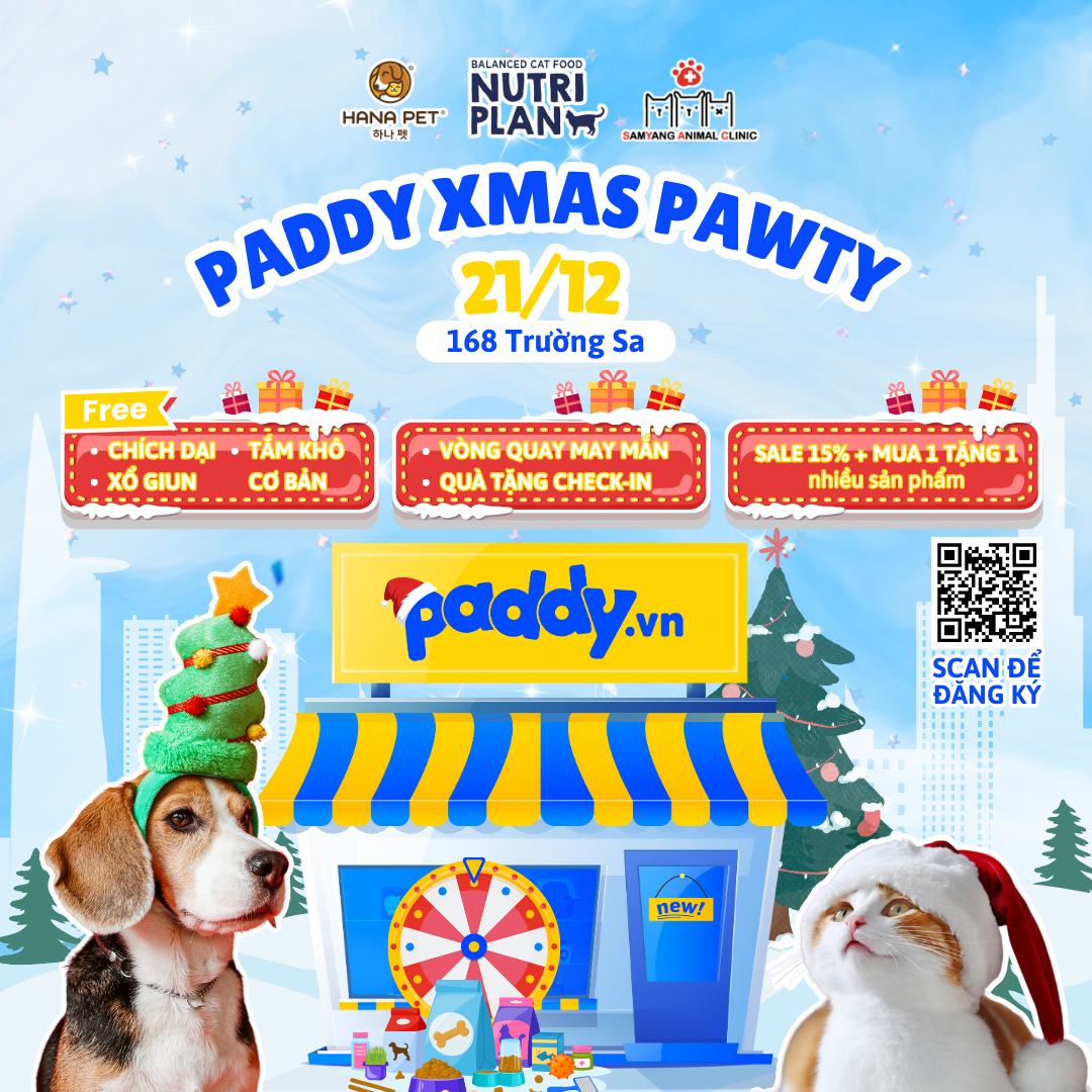 Sự Kiện "Paddy Xmas Pawty 21/12" Tại Paddy 168 Trường Sa – Paddy Pet Shop