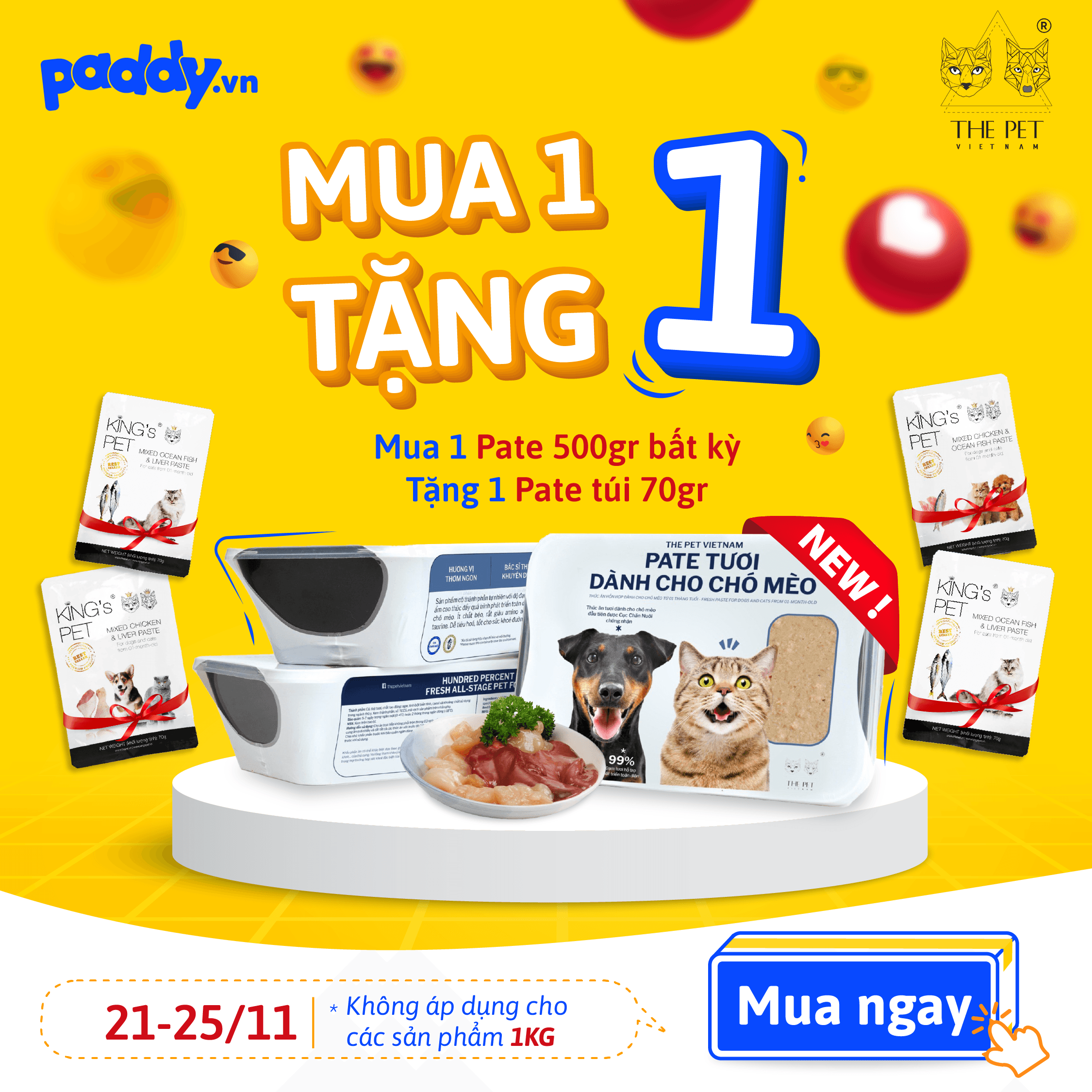 [MUA 1 TẶNG 1] PATE TƯƠI THE PET – Paddy Pet Shop