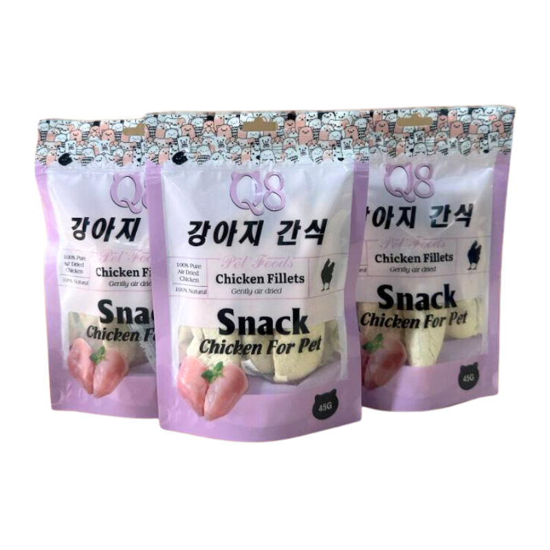 Bánh Thưởng Cho Mèo Gà Sấy Q8 45g – Paddy Pet Shop