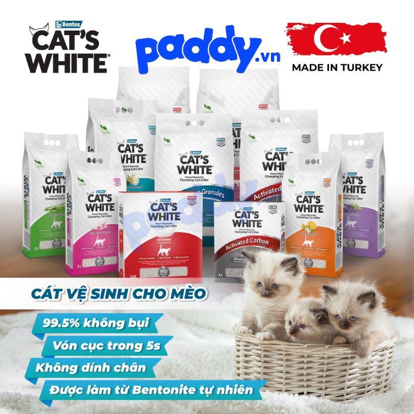 Cát Đất Sét Mèo Bentas Cat's White – Paddy Pet Shop