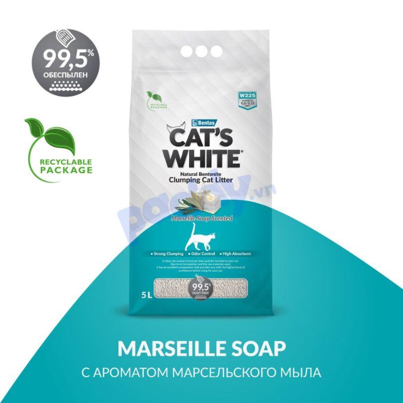 Cát Đất Sét Mèo Bentas Cat's White – Paddy Pet Shop