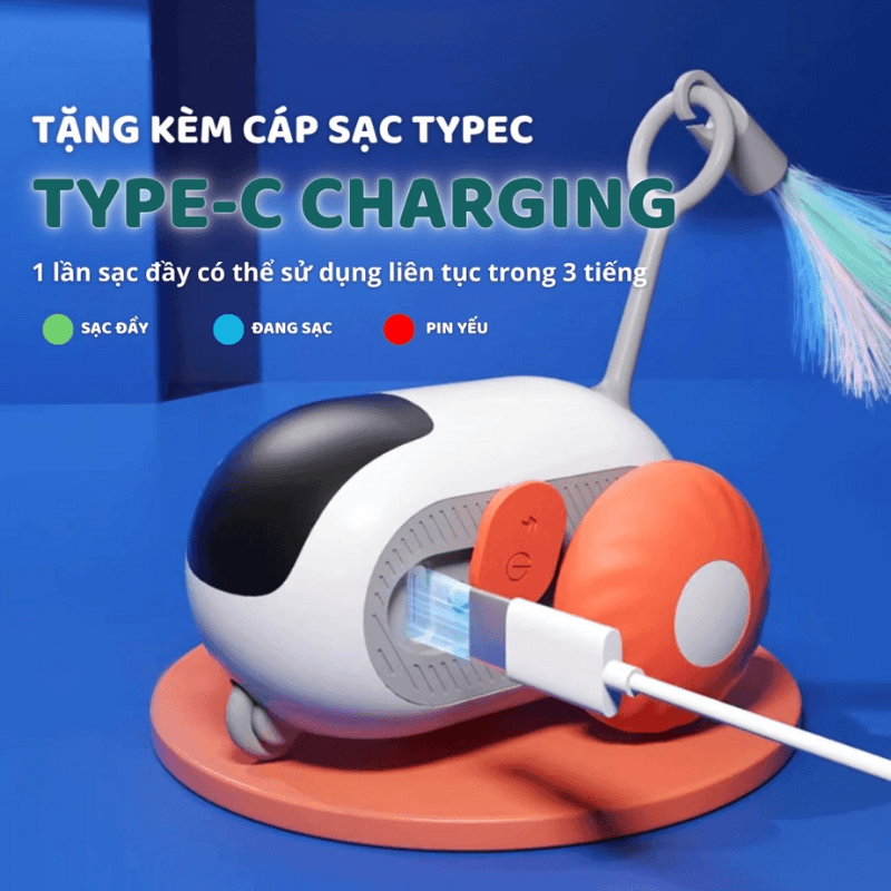 Đồ Chơi Chó Mèo Xe Điện Điều Khiển Từ Xa Sạc USB PetQ – Paddy Pet Shop