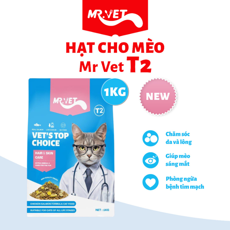 Hạt Cho Mèo Mr Vet 1KG – Paddy Pet Shop