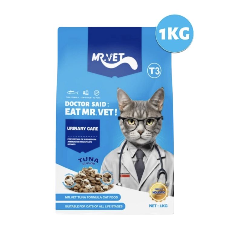 Hạt Cho Mèo Mr Vet 1KG – Paddy Pet Shop