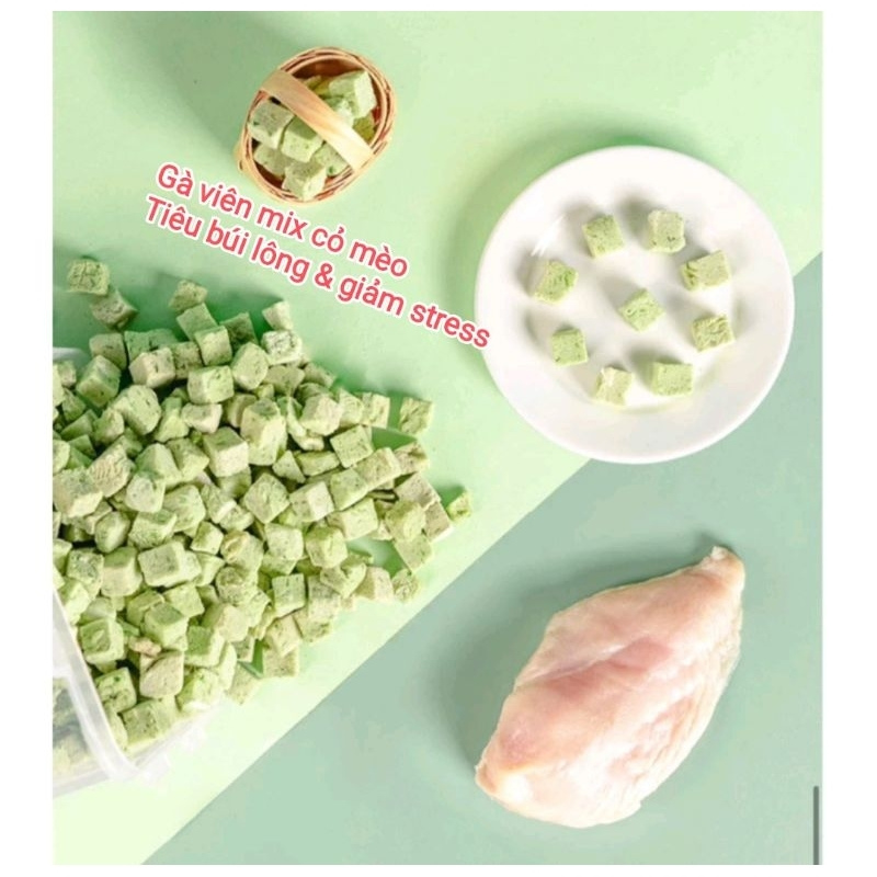 Thanh Cỏ Cho Mèo Mix Thịt Gà Tiêu Búi Lông 30g – Paddy Pet Shop