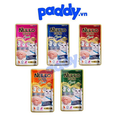 Súp Thưởng Mèo Nekko Gold Creamy 14g – Paddy Pet Shop