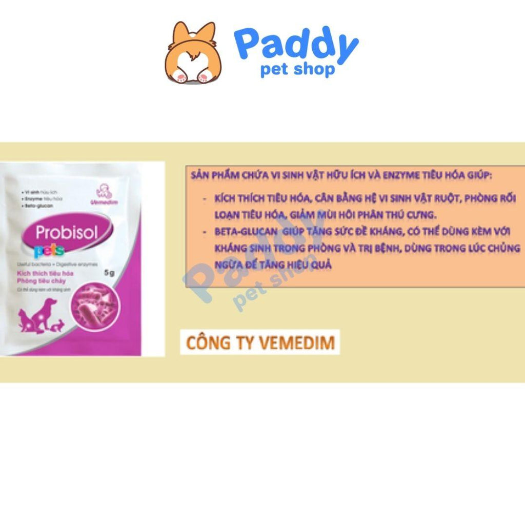 Thực Phẩm Chức Năng Cho Mèo Men Tiêu Hóa Probisol Pets 5G – Paddy Pet Shop