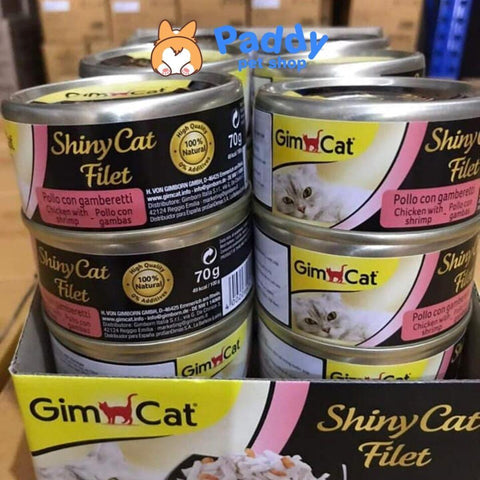 Pate Mèo Mọi lứa Tuổi GimCat Shiny Cat Filet Lon 70g – Paddy Pet Shop