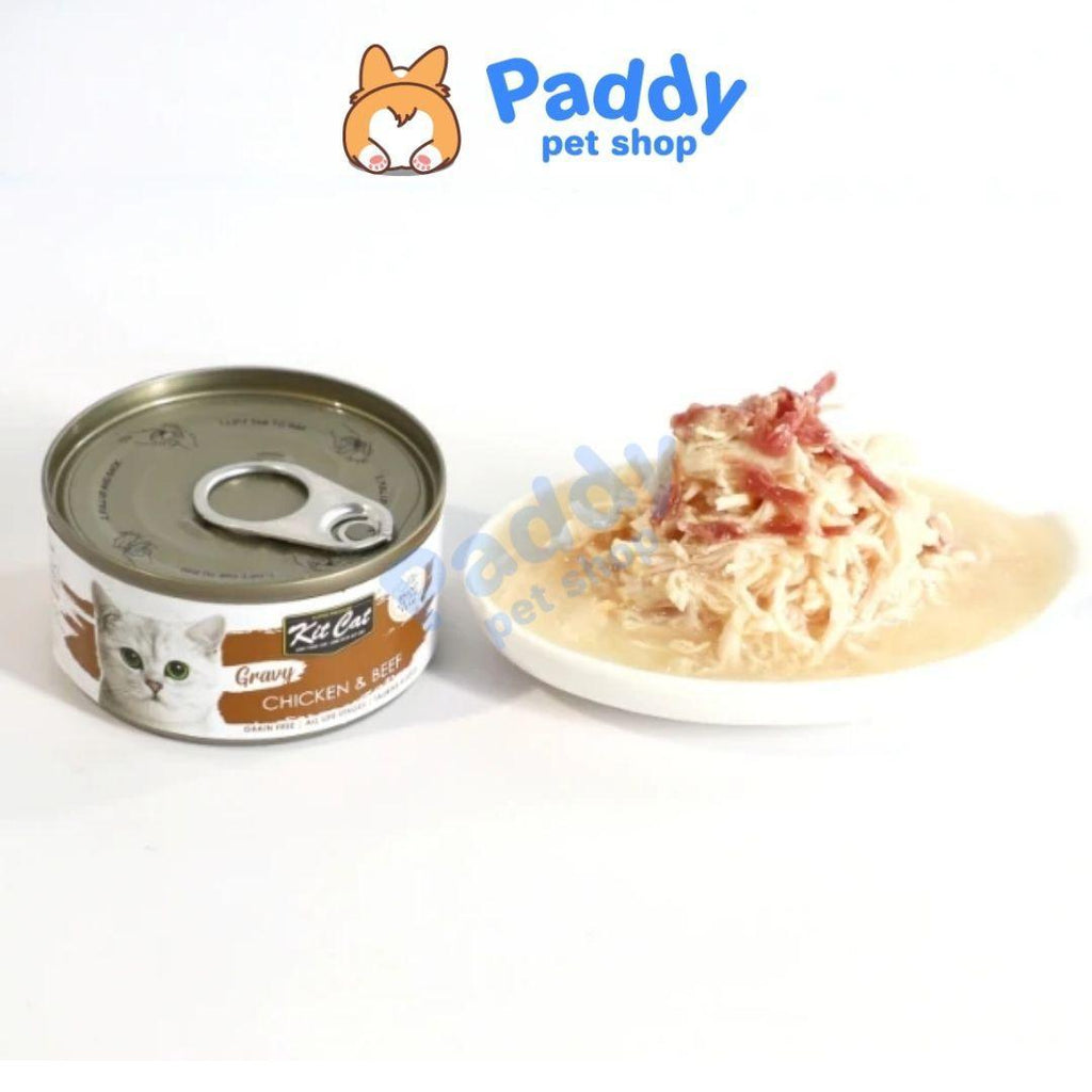 Pate Mèo Mọi Lứa Tuổi Kit Cat Gravy Lon 70g – Paddy Pet Shop