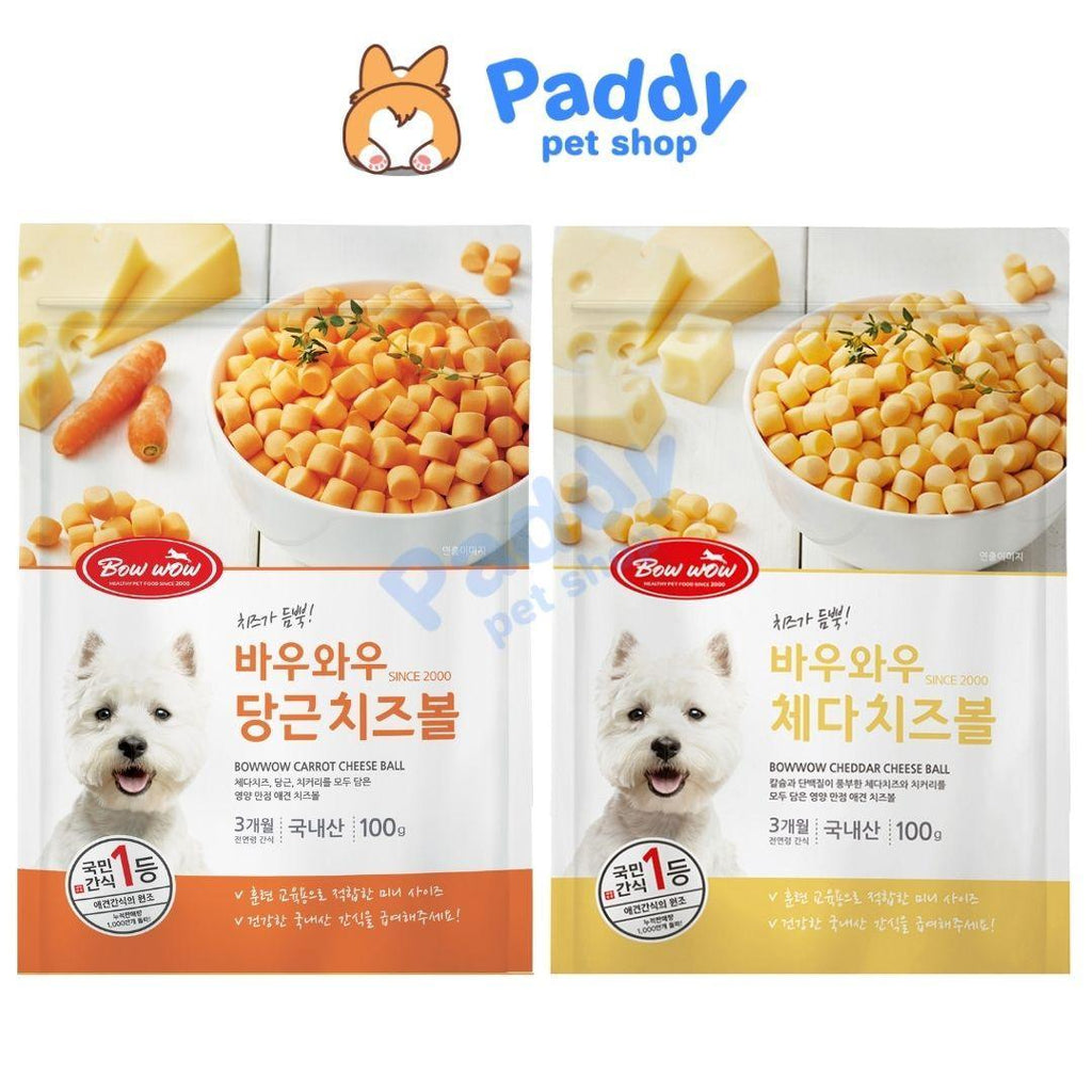 Phô Mai Viên Cho Chó Bowwow Cheese Ball (100g) – Paddy Pet Shop