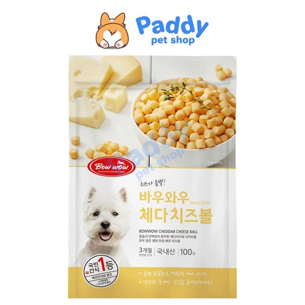 Phô Mai Viên Cho Chó Bowwow Cheese Ball (100g) – Paddy Pet Shop