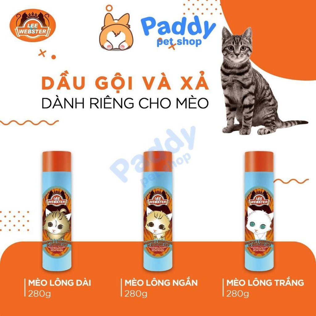 Sữa Tắm Cho Mèo Gội & Xả Lee & Webster 280g – Paddy Pet Shop